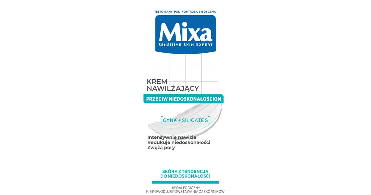 Mixa Krem nawilżający przeciw niedoskonałościom 50ml - DARMARSKLEP.pl