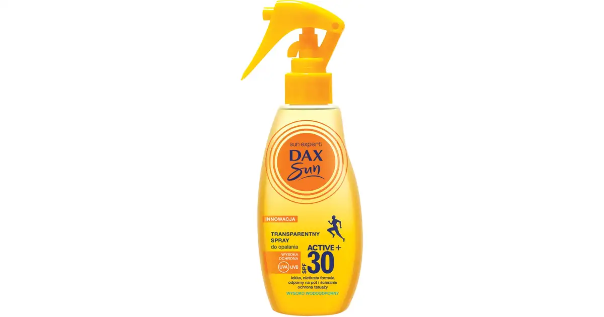Dax Sun Transparentny spray do opalania Active+ SPF30+ 200ml ...