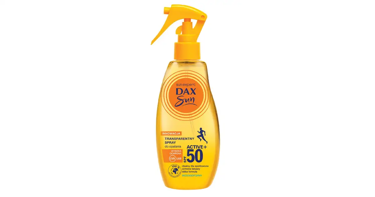 Dax Sun Transparentny spray do opalania Active+ SPF50+ 200ml ...
