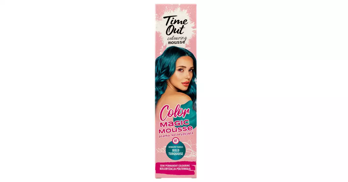 TIME OUT COLOR MAGIC MOUSSE Pianka koloryzująca - 07 BOLD TURQUOISE ...