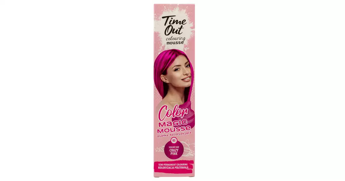 TIME OUT COLOR MAGIC MOUSSE Pianka koloryzująca - 03 CRAZY PINK 75ml ...