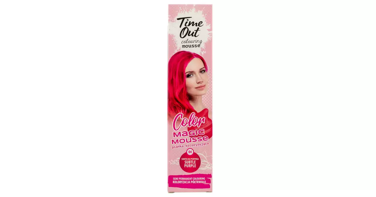 TIME OUT COLOR MAGIC MOUSSE Pianka koloryzująca - 04 SUBTLE PURPLE 75ml ...