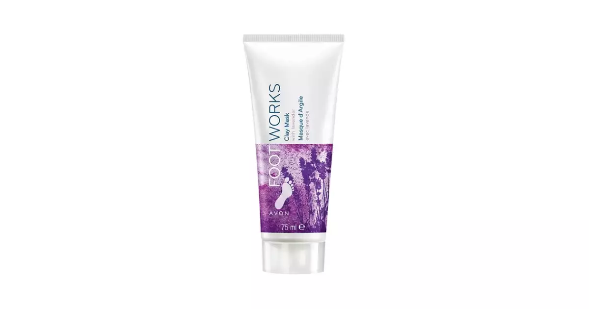 AVON FOOT Works Maska wygładzająca do stóp lawendowa Clay Mask 75ml ...