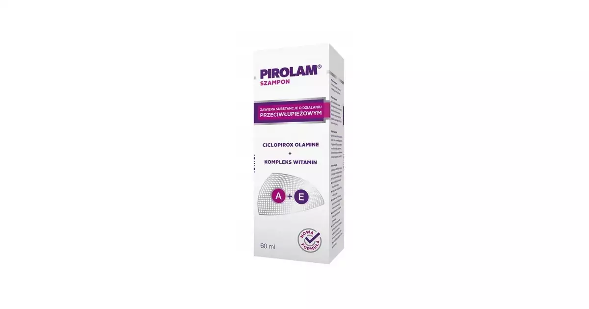 PIROLAM Szampon przeciwłupieżowy z witaminami A+E 60ml - DARMARSKLEP.pl