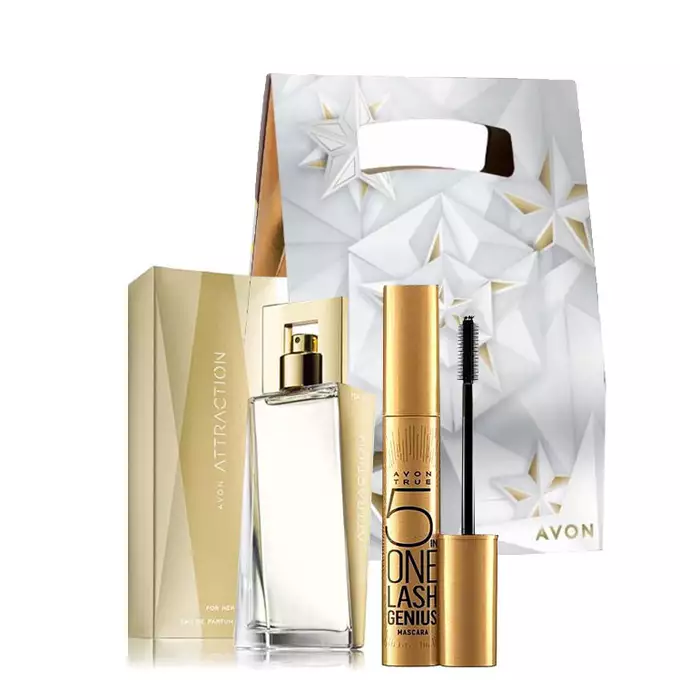 AVON Zestaw prezentowy ATTRACTION EDP 100ml + Tusz do rzęs Avon Genius ...