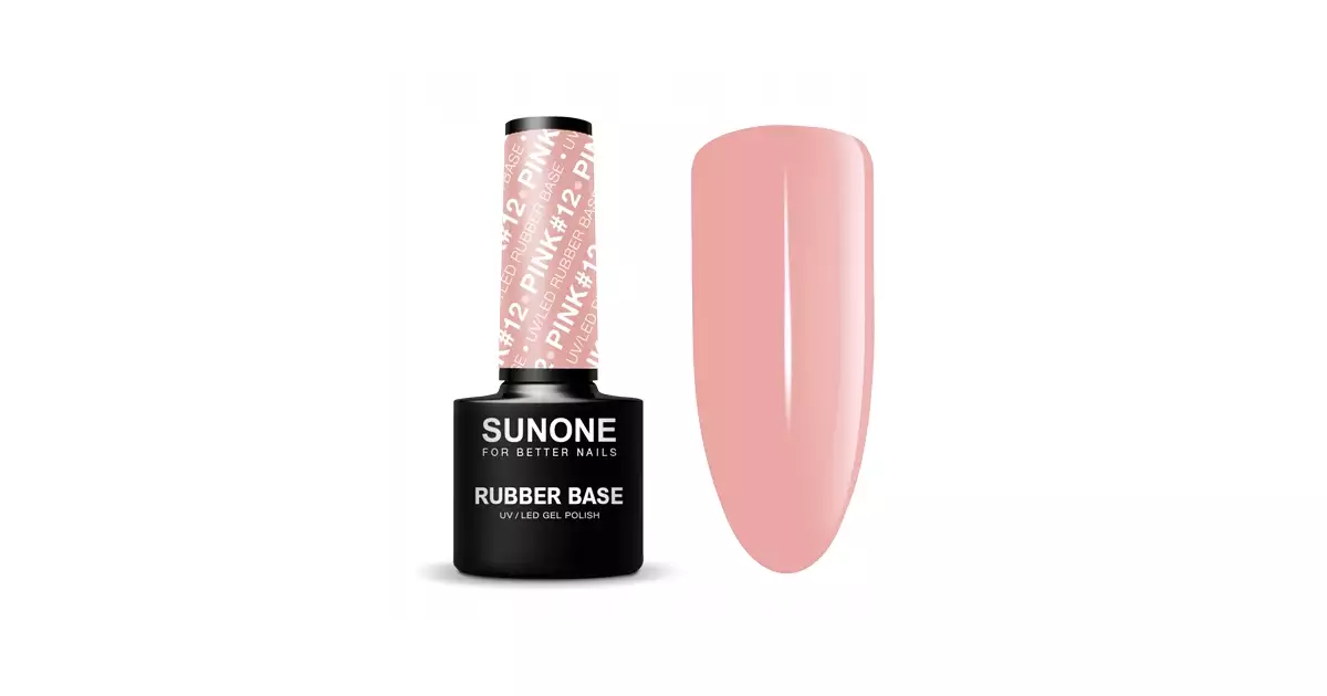Sunone Rubber Base Baza kauczukowa UV/LED - #12 Pink 5g - DARMARSKLEP.pl