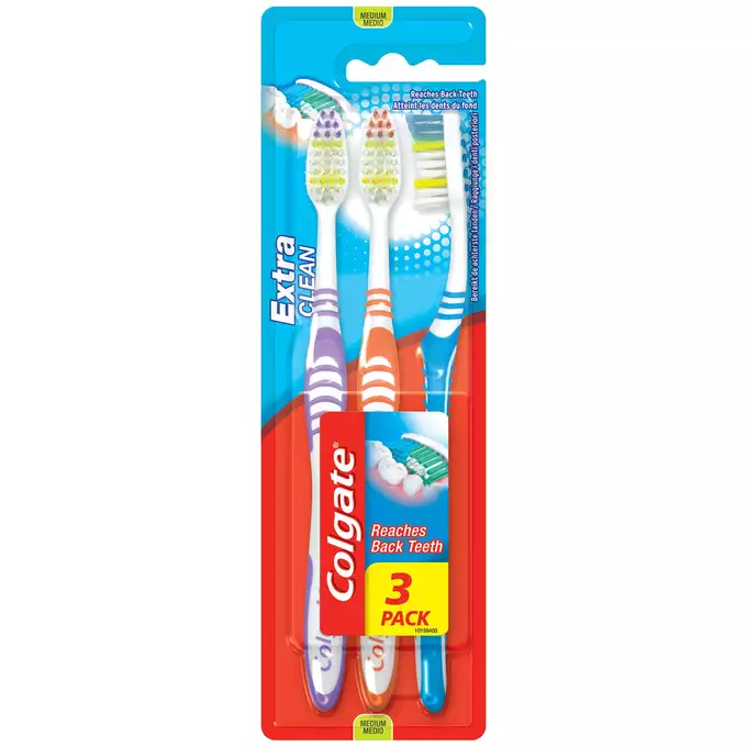 Colgate Extra Clean Szczoteczka do zębów - MEDIUM (3 pack) - DARMARSKLEP.pl