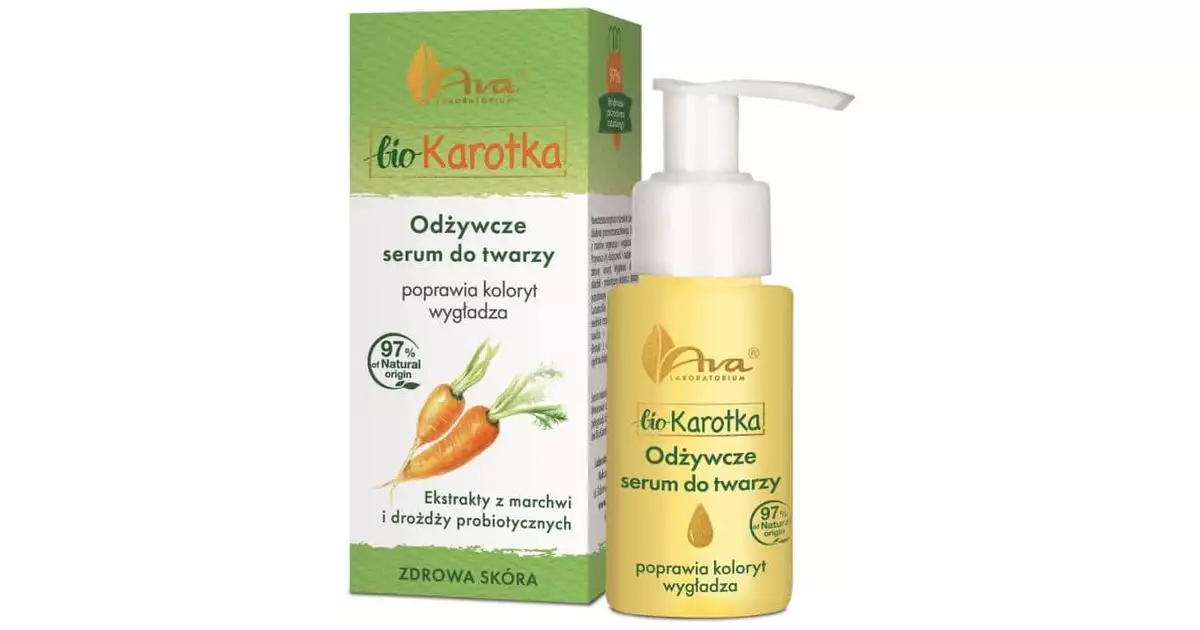 Ava Bio Karotka Zdrowa Skóra Odżywcze serum do twarzy Ekstrakt z ...