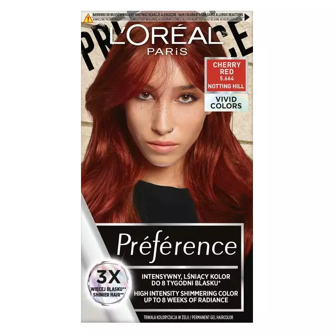 Loreal Preference Vivid Colors Farba do włosów - 5.664 Cherry Red ...