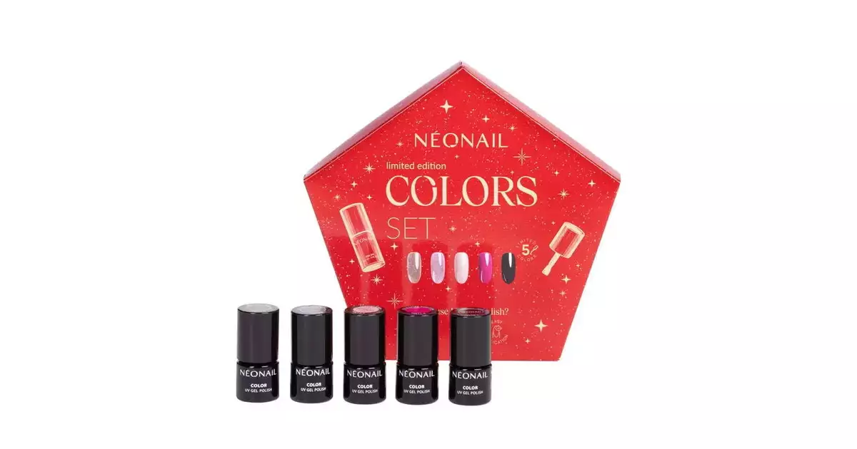 Neonail Colors Set Zestaw prezentowy do manicure hybrydowego 5 lakierów ...