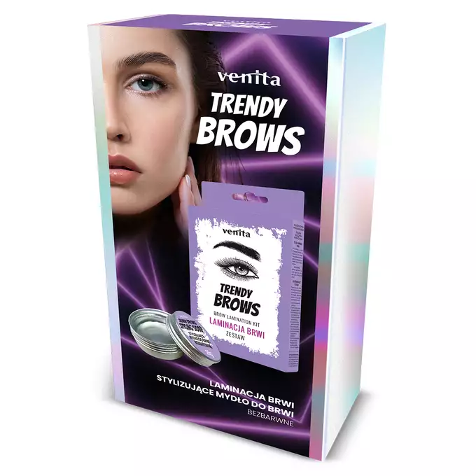 Venita Trendy Brows Zestaw do laminacji brwi + mydełko bezbarwne 25g ...