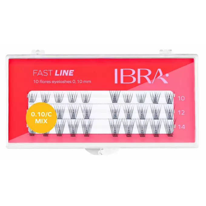 Ibra Fast Line Sztuczne rzęsy kępki C0.10 MIX 10/12/14mm - DARMARSKLEP.pl