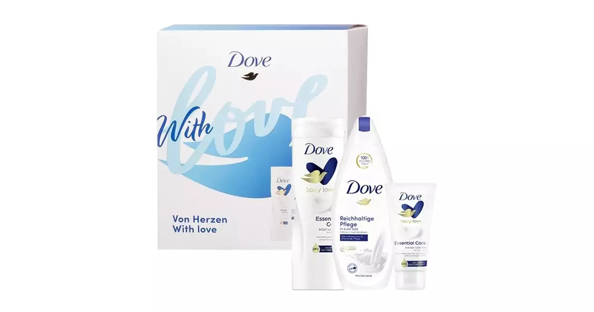 Dove Zestaw prezentowy: żel pod prysznic 250ml + mleczko do ciała 400ml ...