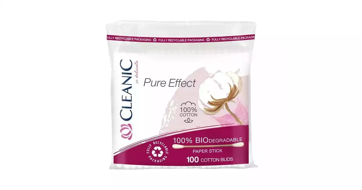 Cleanic Pure Effect Patyczki higieniczne - 100sztuk - DARMARSKLEP.pl