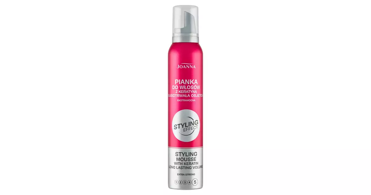 Joanna Styling Effect Pianka do włosów z keratyną Długotrwała objętość - Ekstramocna 150ml ...