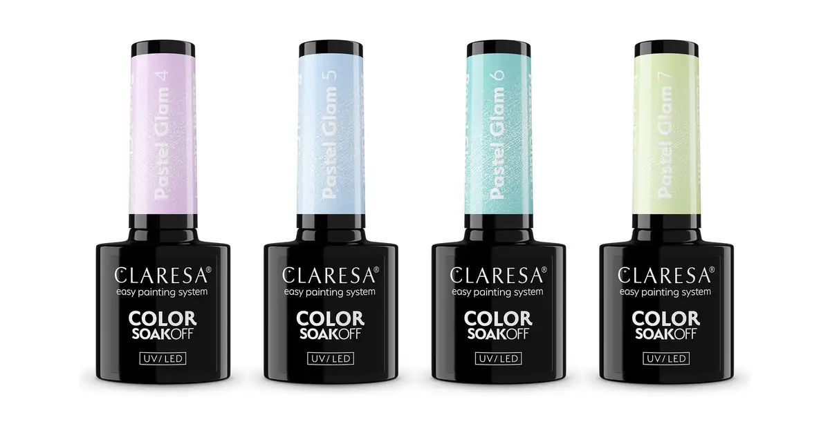 Claresa Lakier hybrydowy Pastel Glam Zestaw 4 + 5 + 6 + 7 SoakOff UV ...