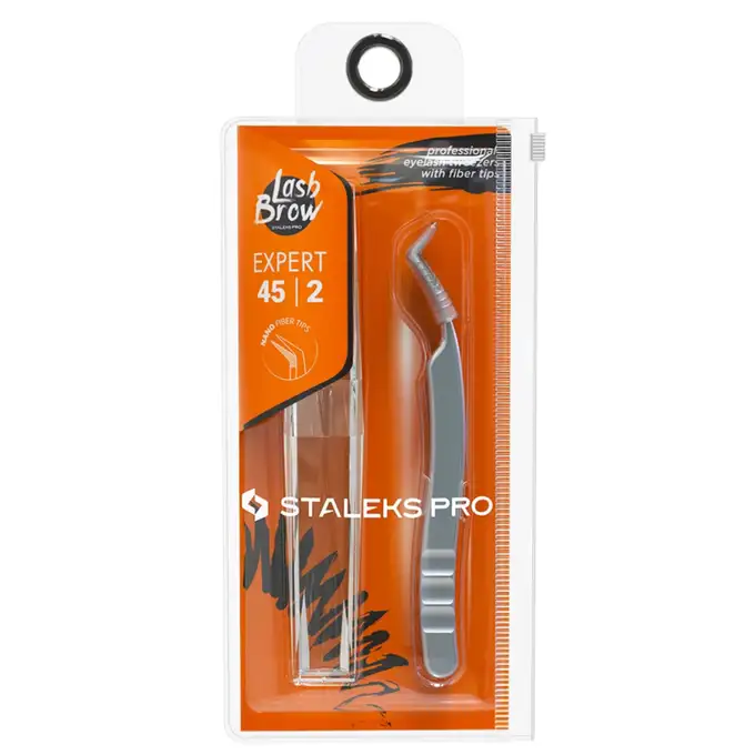 Staleks Pro Expert Pęseta do rzęs TE-45/2 - DARMARSKLEP.pl